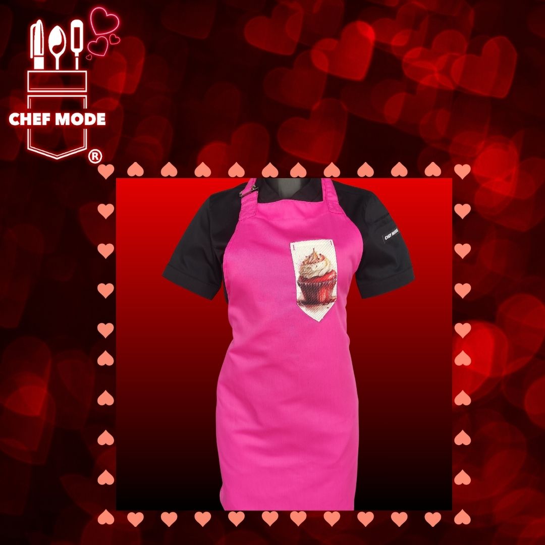 Mandil Cupcake Rosa – CHEF MODE MX